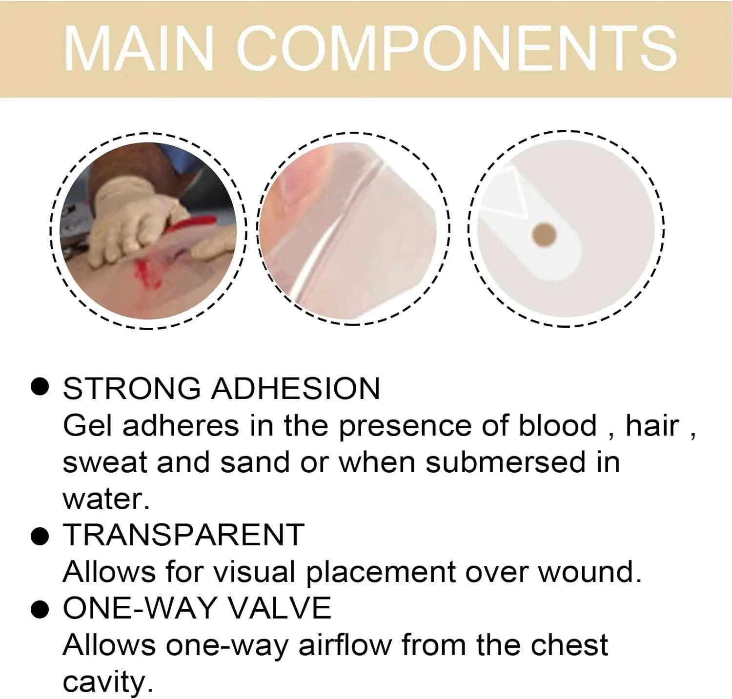 Trauma Wound Dressing - Hydrocolloid Emergency Equipment