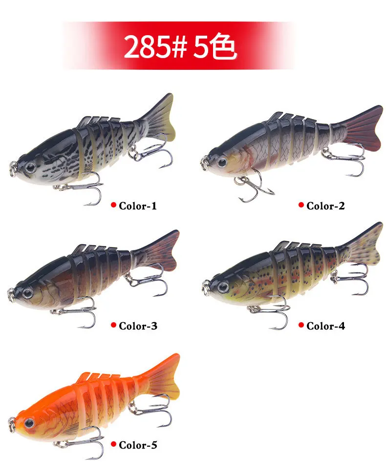 7 Segments Multi Jointed Swimbait Slow Sinking Hard Lure Fishing Tackle ...