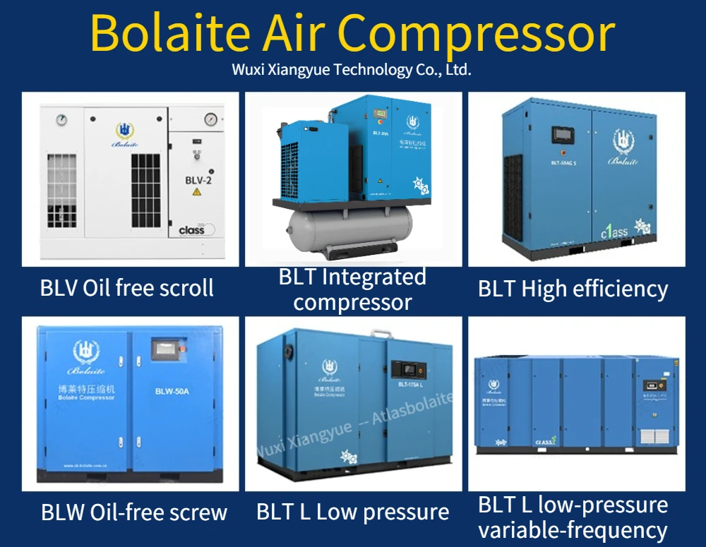 Atlascopco Group Bolaite Screw Air Compressor 4kw-90kw Electric Silent ...