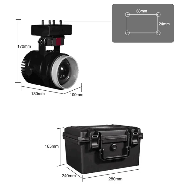 Foxtech Sl300 20000 Lumens 2-axis Stabilized Drone Spot Light For ...