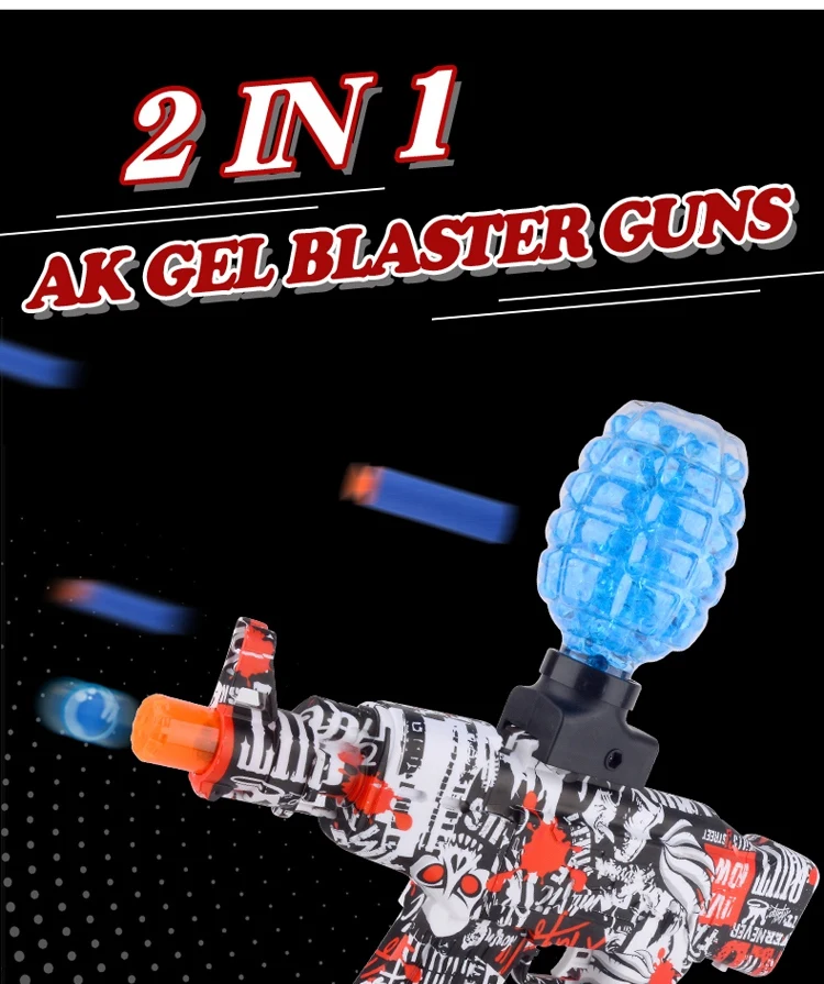Ak47 M416 M4a1 M4 Electric Gel Blaster Orby Water Bead Splatter Orbeez Gun Toy Nerf Soft Bullet ...