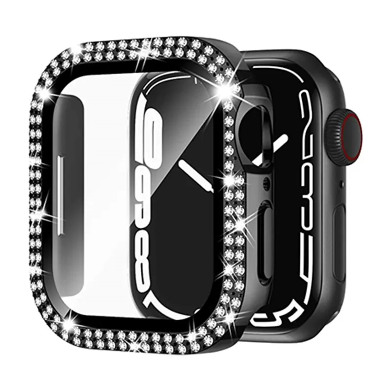 Luxury Diamond Smart Watch Cases For Apple Watch Case Gold Rose 38mm ...