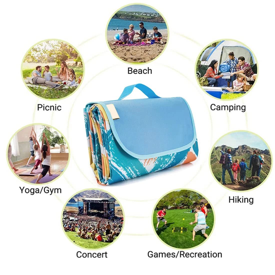 Custom Outdoor Beach Mats - Waterproof Picnic Blankets