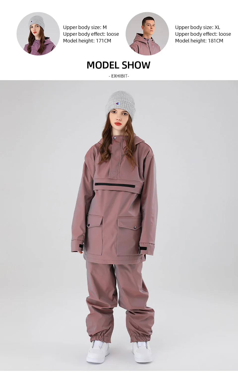 Reflective Ski Suit Men Women Winter Warm Windproof Waterproof ...