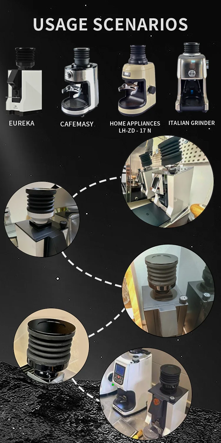 Single Dose Hopper Grinder With Silicone Bellow And Aluminum Lid ...