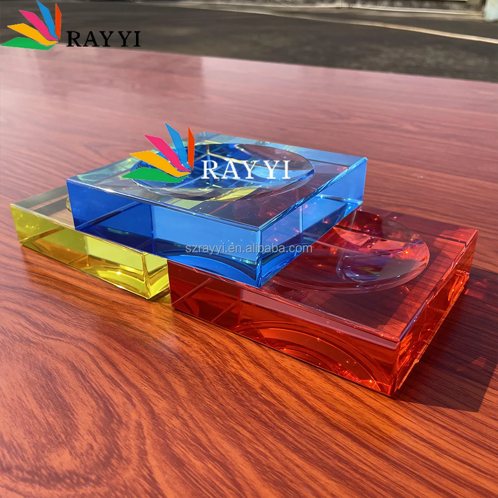 RAY YI Custom Acrylic 3 Section Candy Food Dish Belveled Triple Star ...