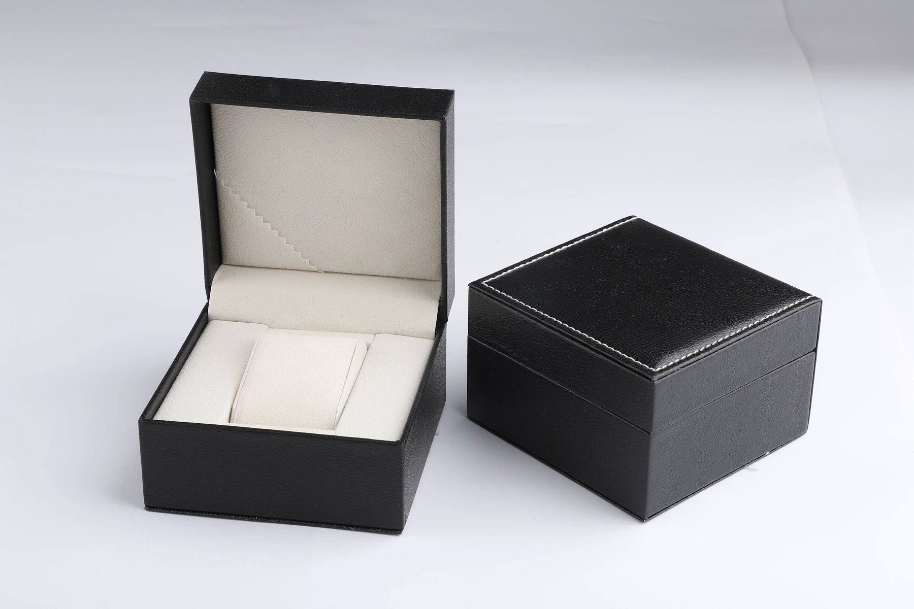 Custom Logo Watch Box Luxury Simple Design Black Box Women Men Gift ...