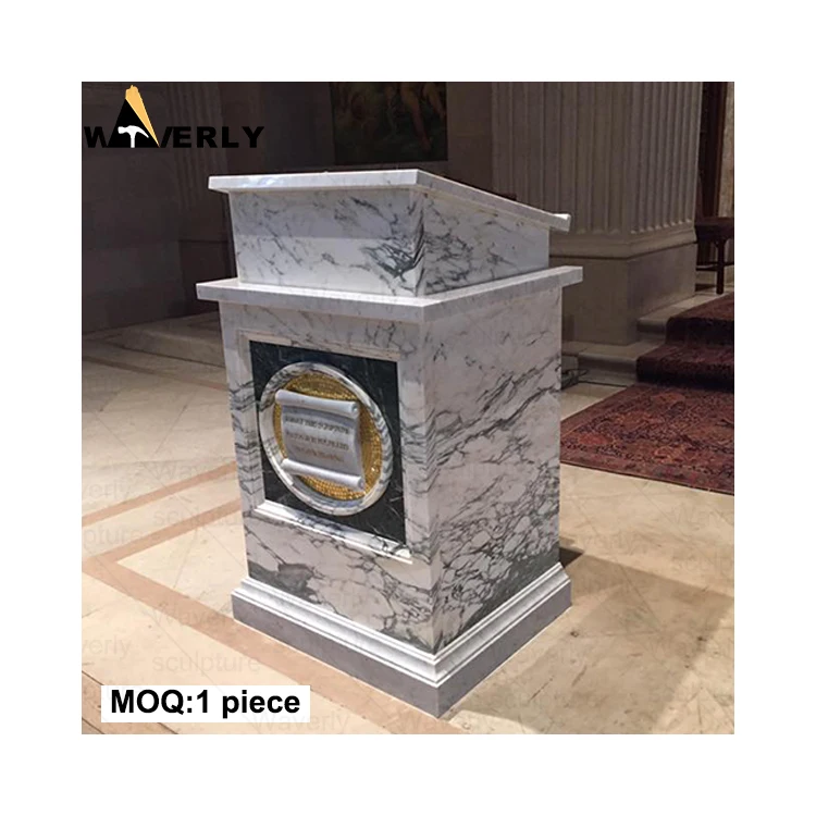 Waverly Modern Design Granite Church Pulpit Podium Ambo