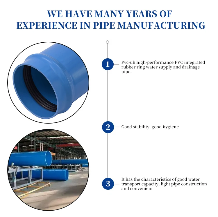 The manufacturer sells large diameter dn600 PVC drilling pipe and ...