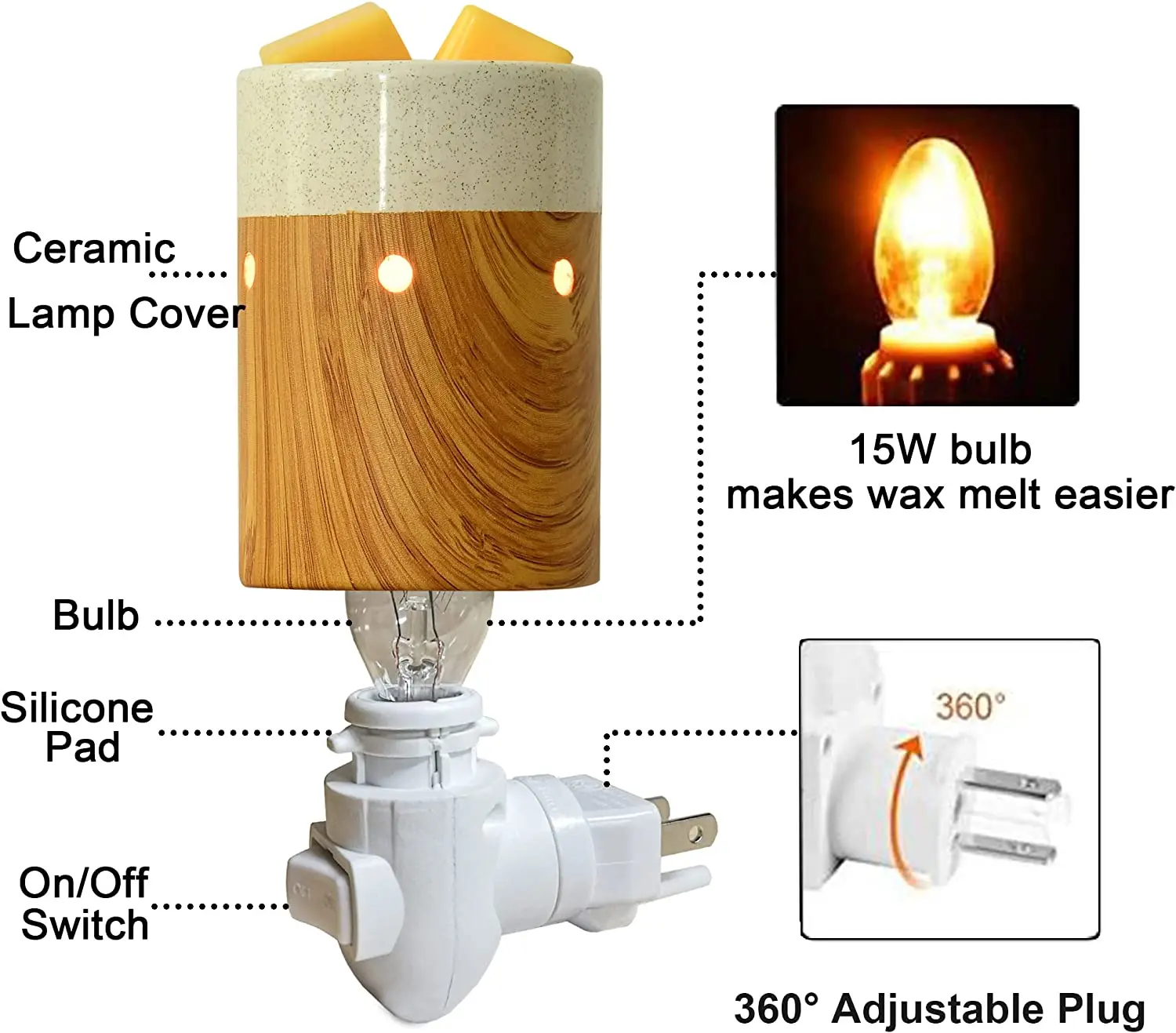 Plug in Wall Wax Melt Warmer - Scented Essential Oil Burner