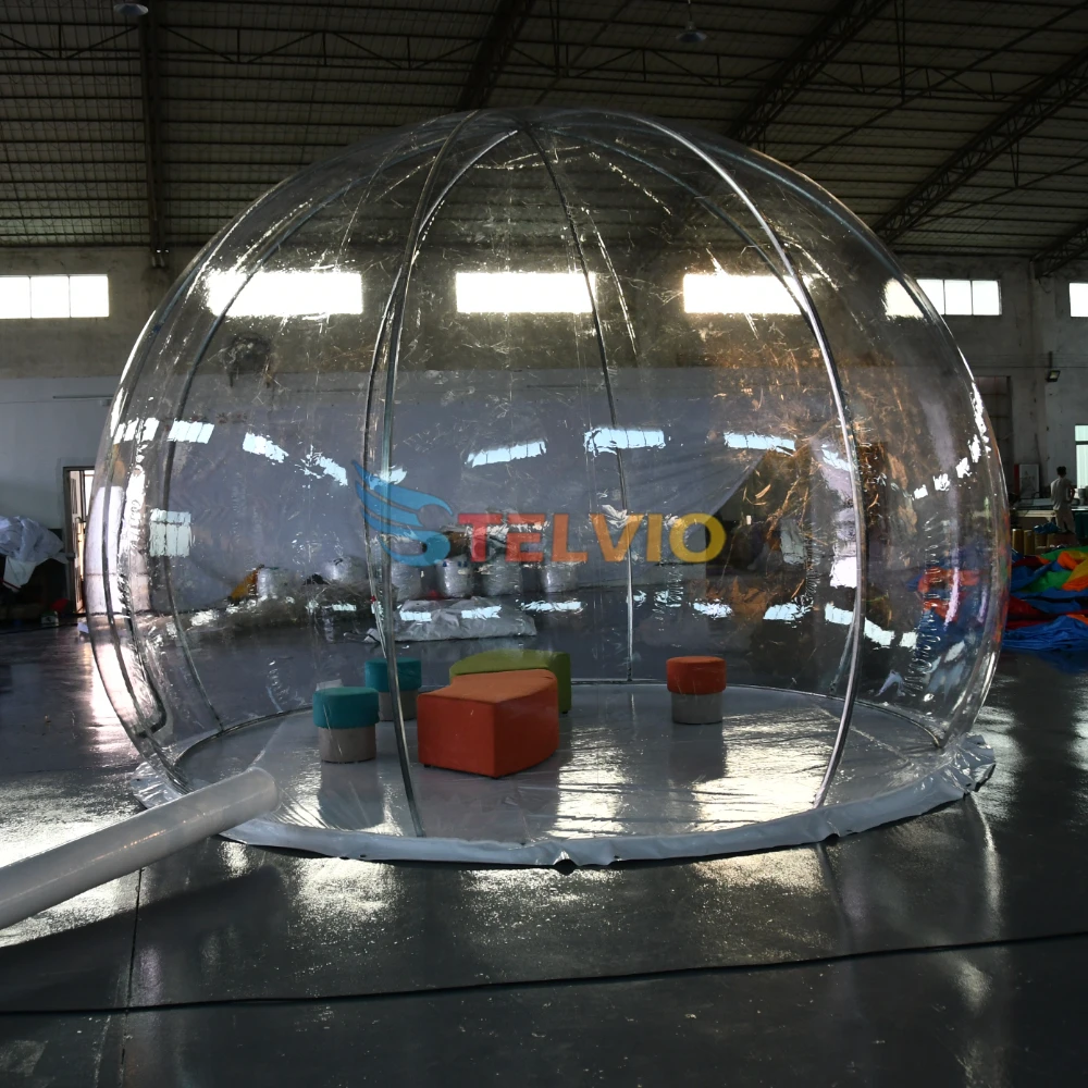 High Quality Air Sealed Clear Inflatable Bubble Tent Soccer Shape Tent ...