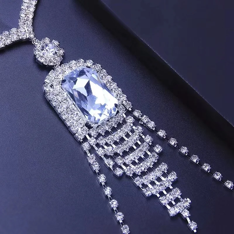 Zircon Chest Chain Jewelry Party Sexy Rhinestone Bra Body Breast Chain ...