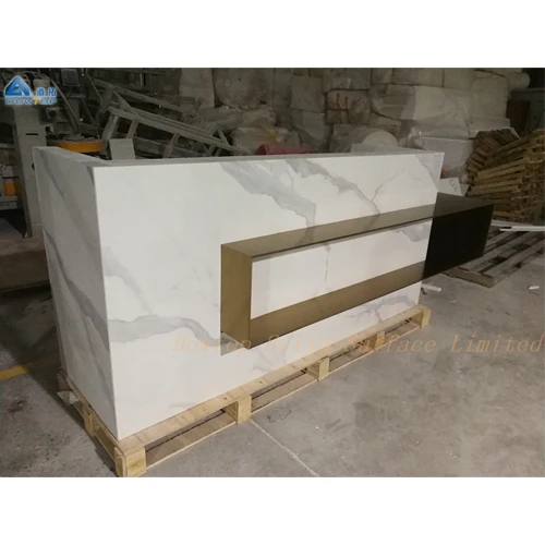 Modern Artificial Stone Marble Stone Salon Reception Desks Office Front ...