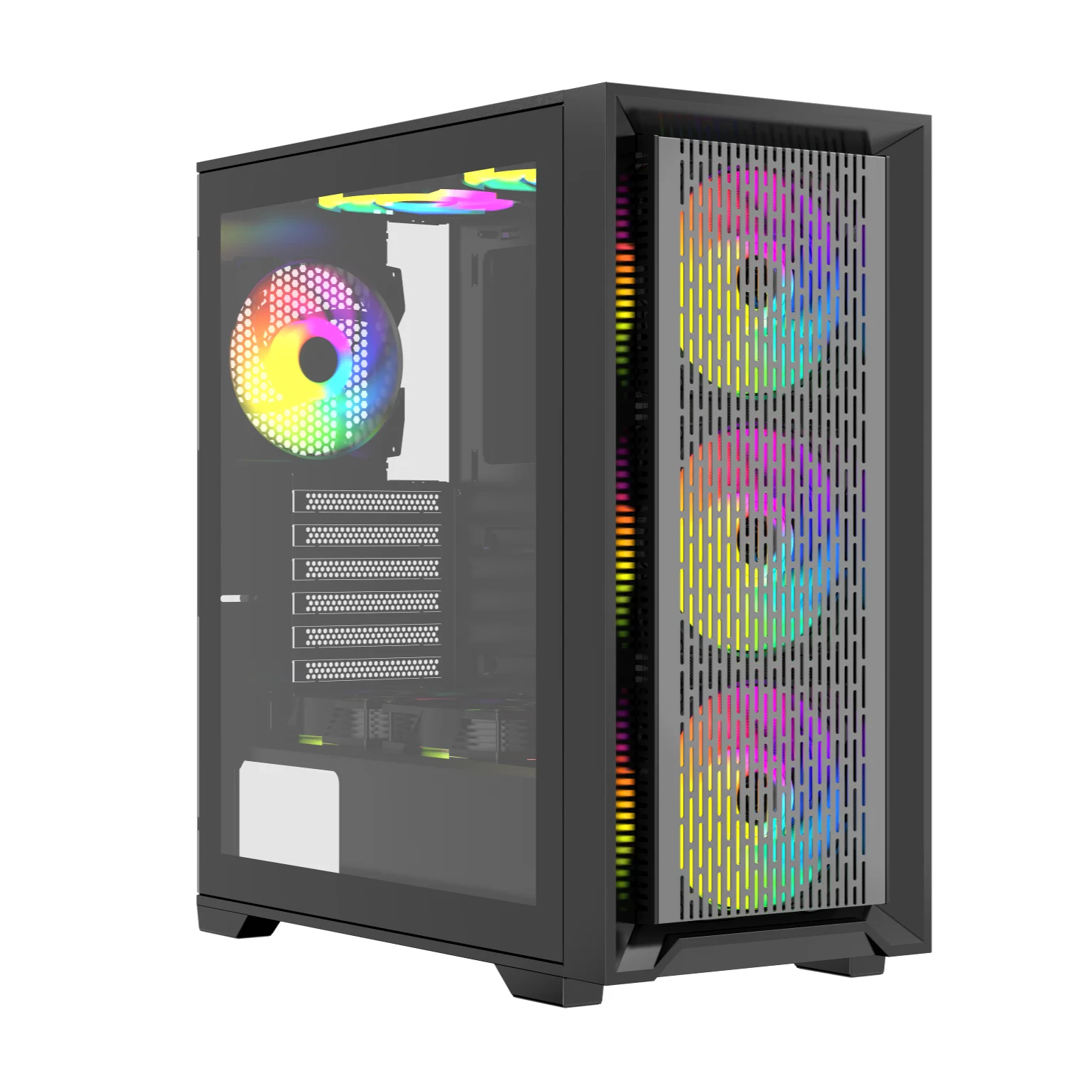 Matx Bulk Parts Rgb Computer Desktop Case Gamer Box Cpu Pc Gaming ...