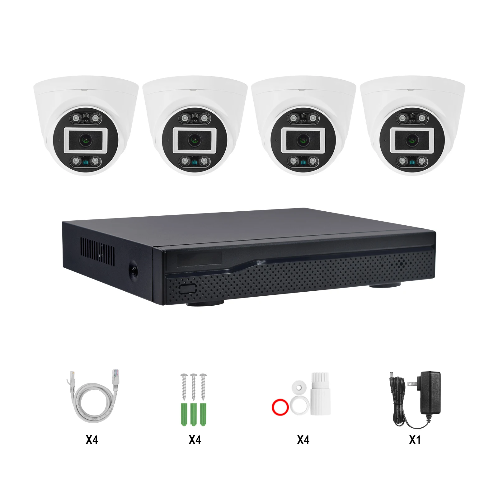 Jidetech 4k Security Camera System 4pcs 8mp Hd Ip Camera And 4ch Poe ...