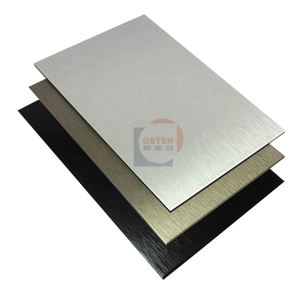 4x8 Feet Silver Brushed ACM Sandwich Panels - Fireproof & Durable