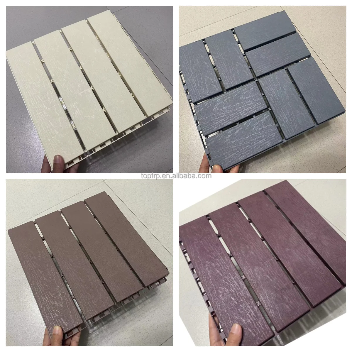 Outdoor Interlocking Plastic Deck Tiles - Durable & Easy Install