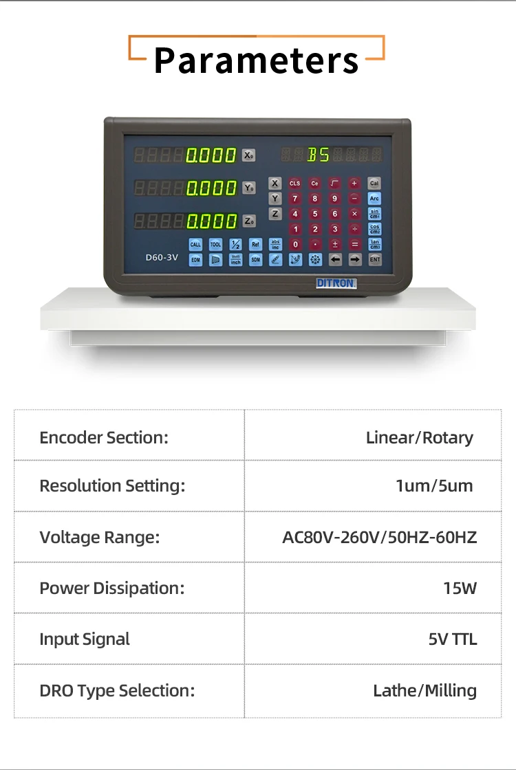 High Precision Linear Scale Optical Grating Ruler Linear Glass Scale Sino 2/3 Axis Dro Digital ...