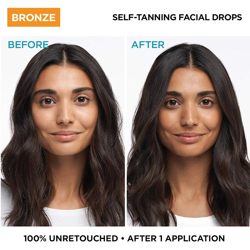 Bronze Self Tanning Drops With Hyaluronic Acid Gradual Facial Tan ...