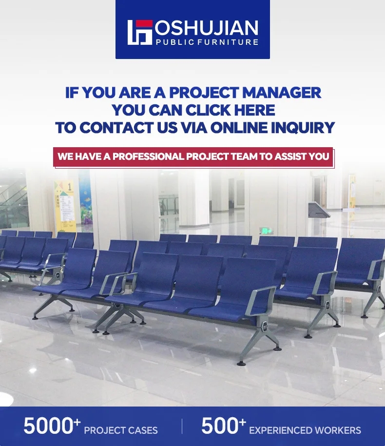 Airport Waiting Chair 3 4 5 Seater Public PU Tandem Bench Waiting Room ...