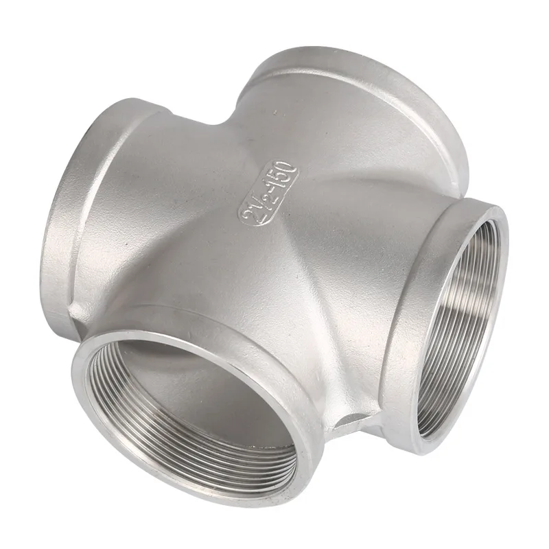 304 316 Stainless Steel Pipe Fittings Cross Four-way Joints Water Pipe ...