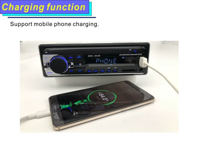 1 Din Fast Charging Fm Transmitter Car Mp3 Blue Tooth Player Car Audio ...