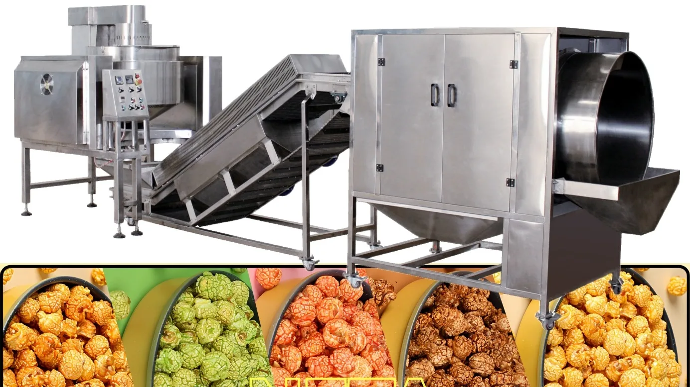 Chinese Healthy Pop Corn Production Line A Machine For Chocolate Butter ...