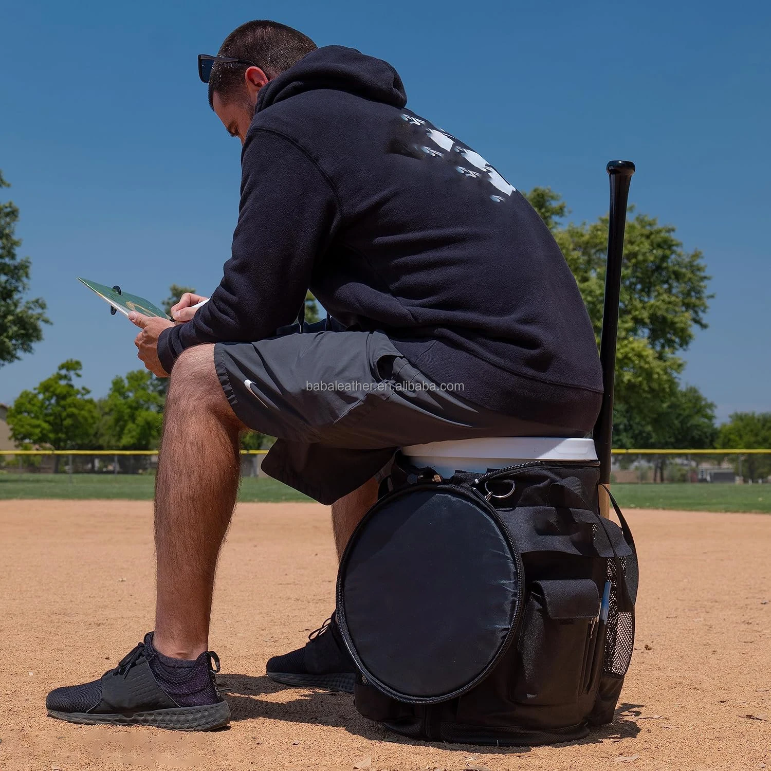 6 Gallon Bucket Cover Baseball Softball Teams Durable Multiple Pockets ...