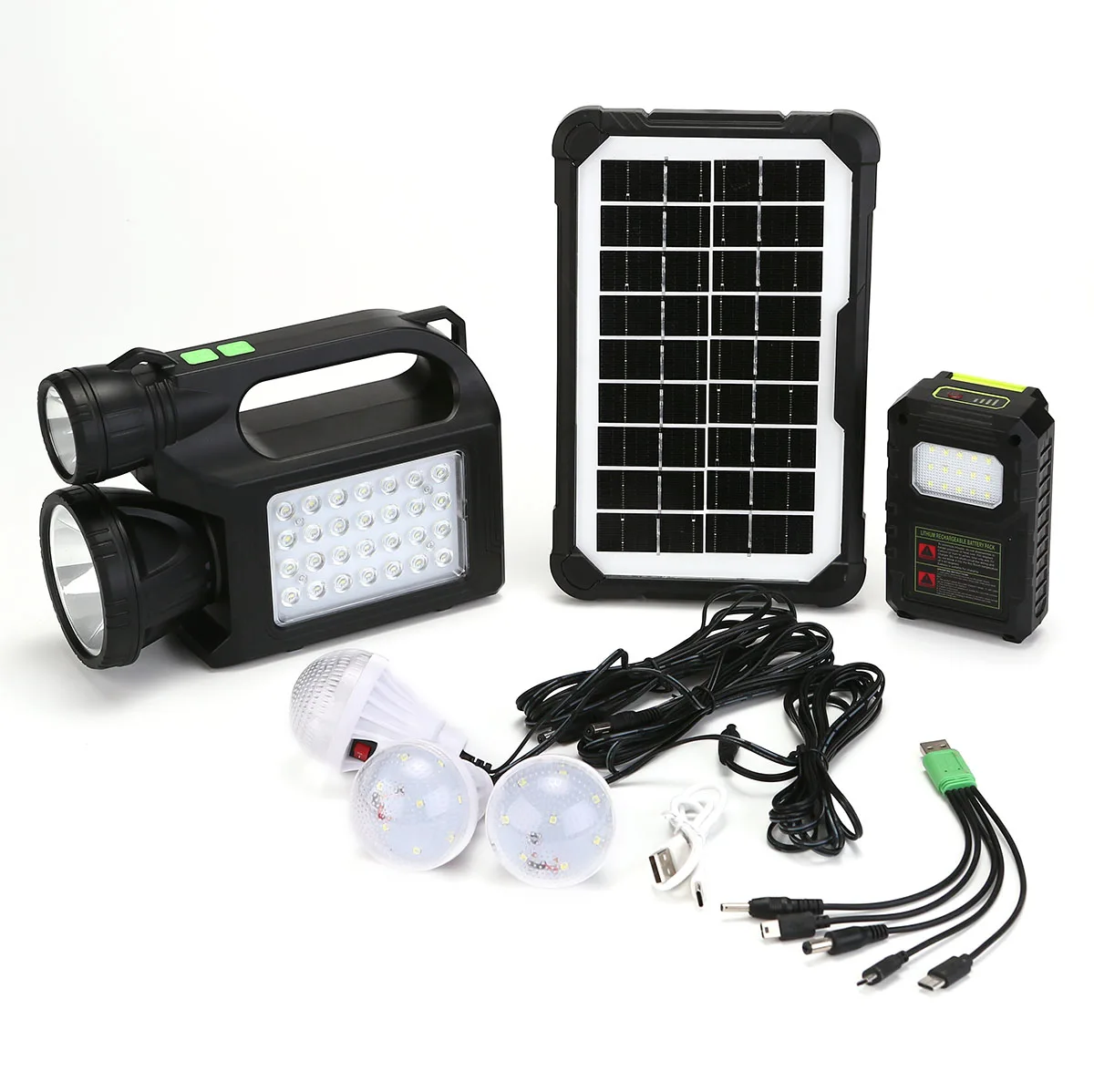GD-C10 Portable Solar Lighting System Detachable 4500mah Battery Solar ...