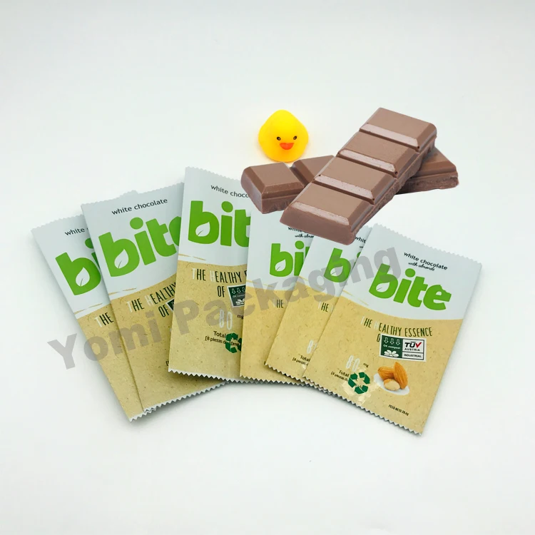 Hot Sale Custom Design Logo Biodegradable Chocolate Foil Candy Protein ...