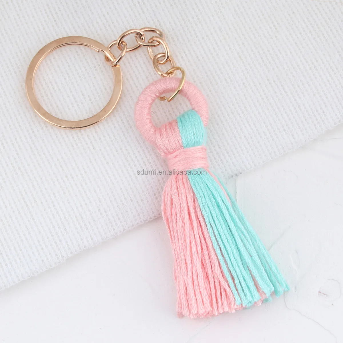 Wholesale Key Ring Key Holder Tassel Bag Accessories Glitter Bracelet ...