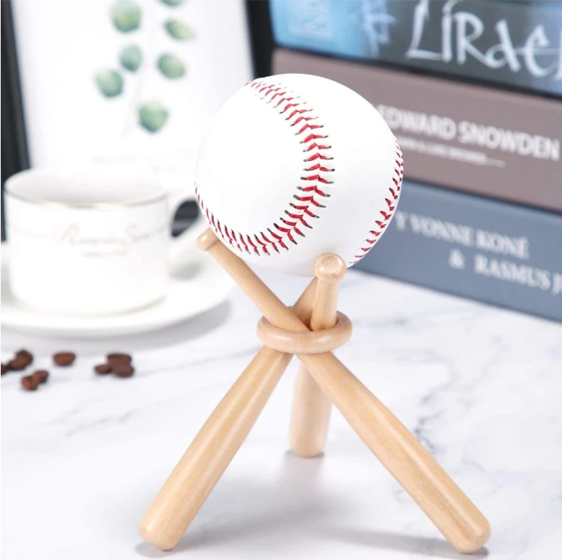 Wooden Baseball Bat Mini Stick Circular Stick Stand Logo Desktop ...