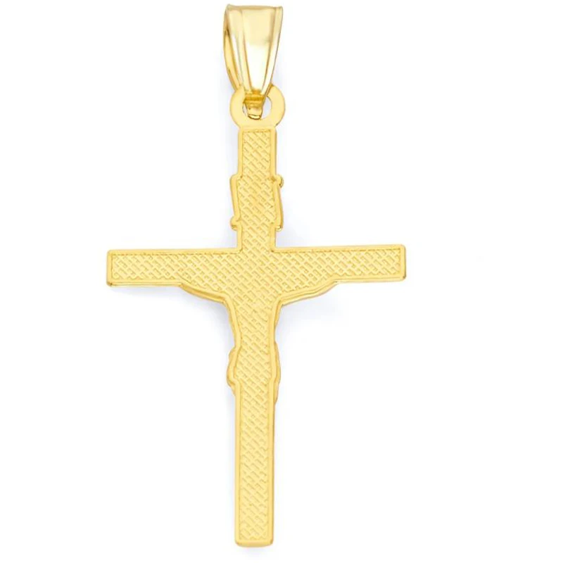MaiYi Popular 14k Real Solid Gold Crucifix INRI Cross Charm Dainty ...