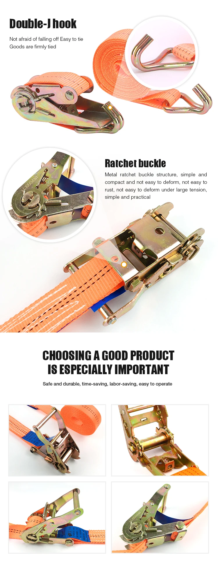 100mm 10000kg Cargo Lashing Ratchet Tie Down Ratchet Buckle For Lashing ...