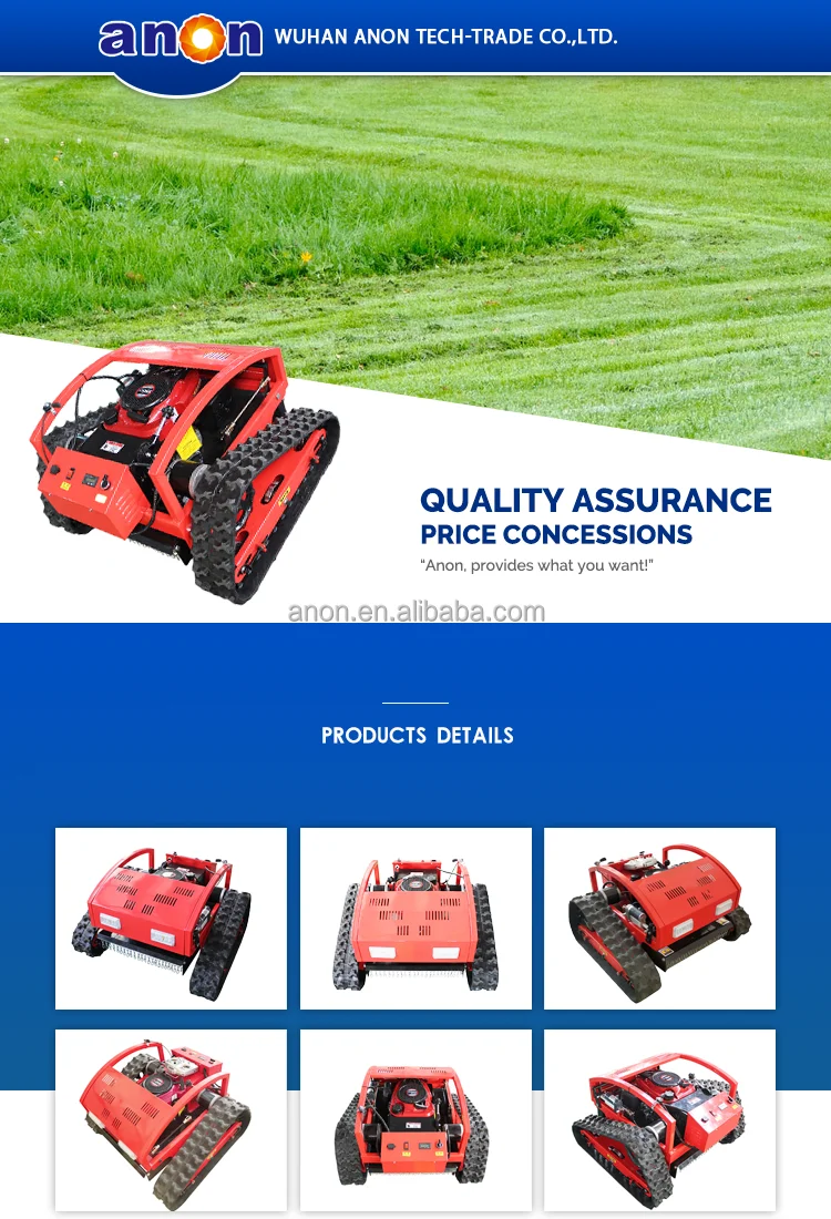 ANON mechanical grass cutter with remote control agriculture machine used grass cutter Alibaba