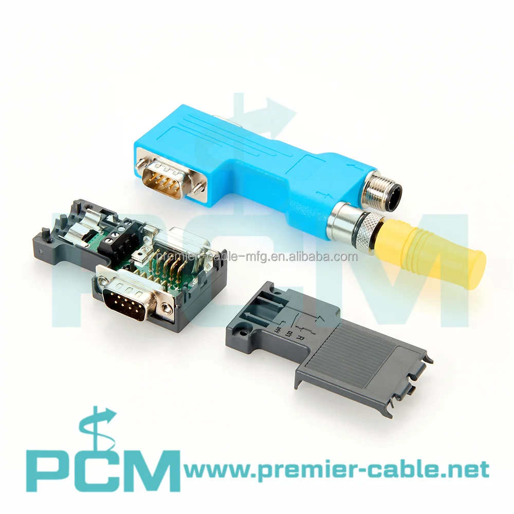 Profibus DP Bus M12 B-Coded to D-SUB DB9 Connector PLC Adapter