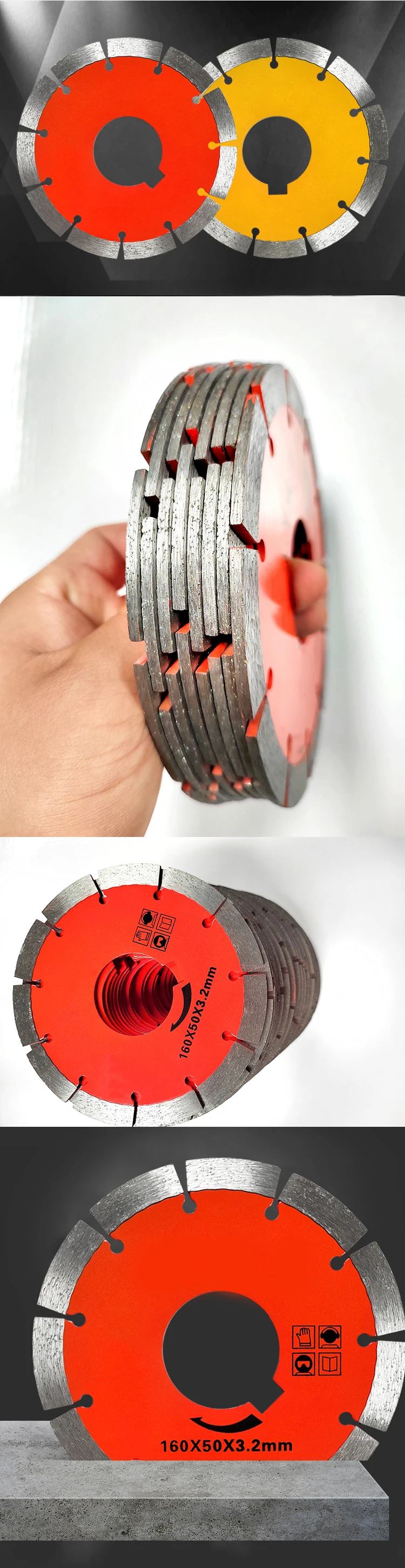 High Quality 160mm Concrete Cutting Blade Diamond Saw Blade Dry Wet ...