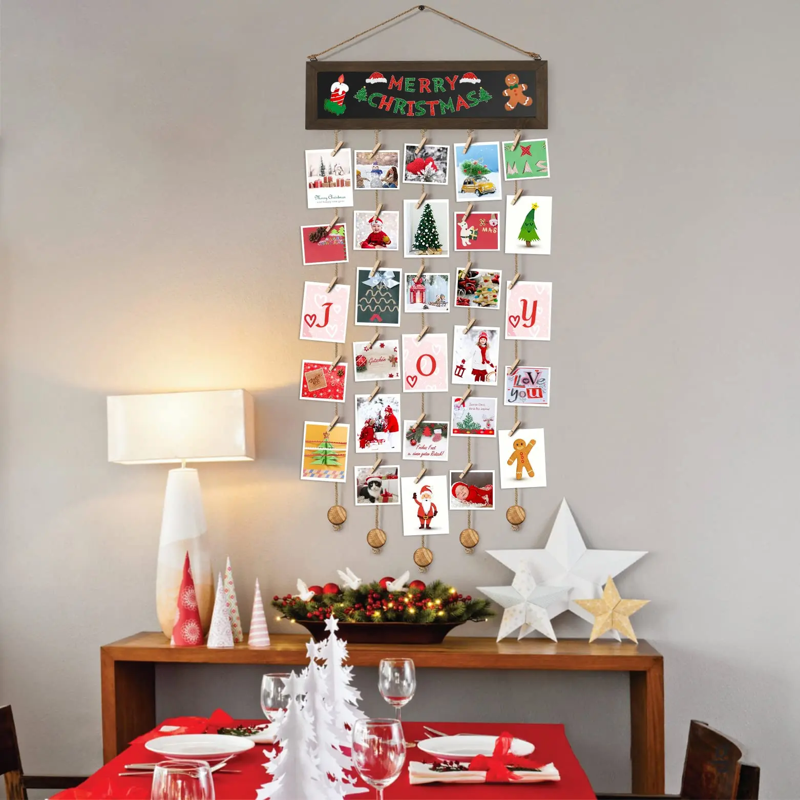Picture Frames Photo Hanging Display Board Wood Rustic Frames Wall ...