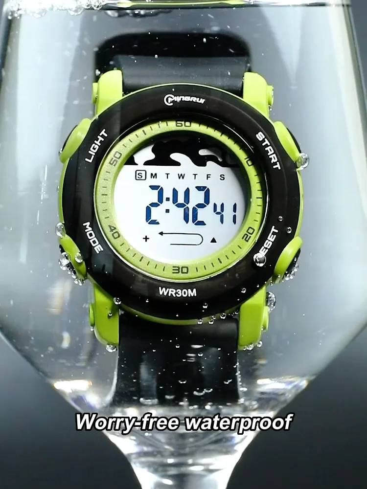 Mingrui 3atm Waterproof Metal Cool Quartz Green Children Watch Boy ...