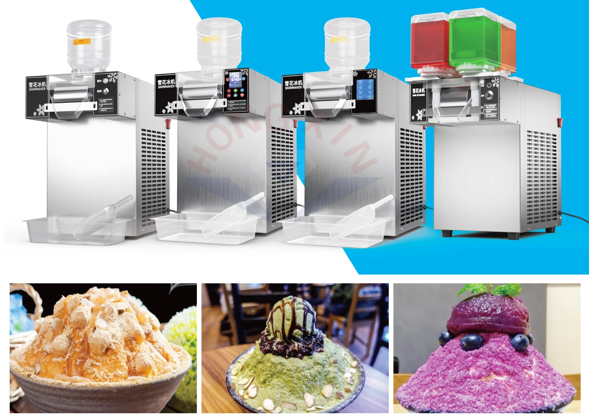 Shaved Ice Machine Korean Bingsu Snow Flake Ice Cream Maker