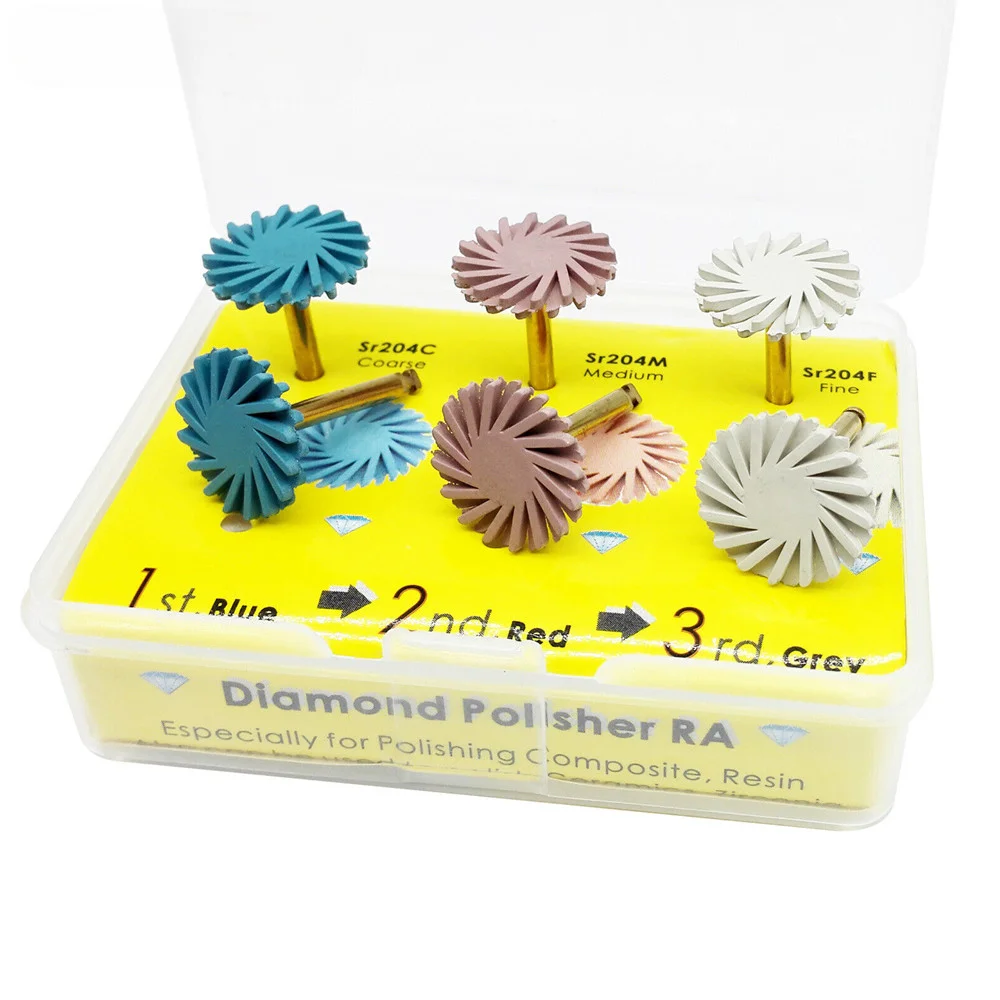 6-pack/box Dental Polishing Set Composite Resin Polishing Discs Spiral ...