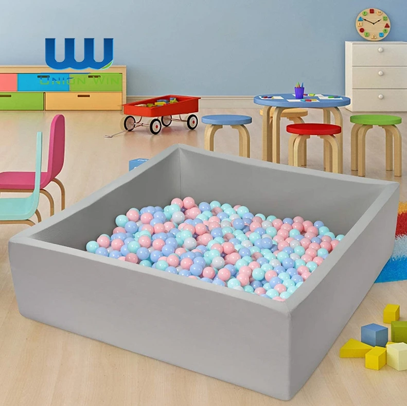 High Resiliency Foam Kid Soft Play White Pastel Tiny Square Ball Pit ...