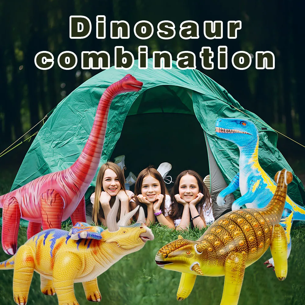 Inflatable Dinosaur Toy Mini Raptor Soft Pvc Balloon Blow Up Toy ...