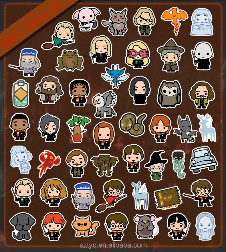 Custom Trendy Vinyl Cartoon Characters Laptop Computer Die Cut Stickers ...