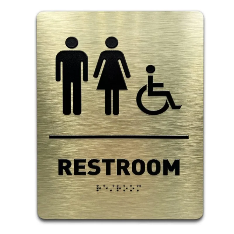 Self Adhesive Round Male Female Brushed Stainless Steel Wc Washroom ...