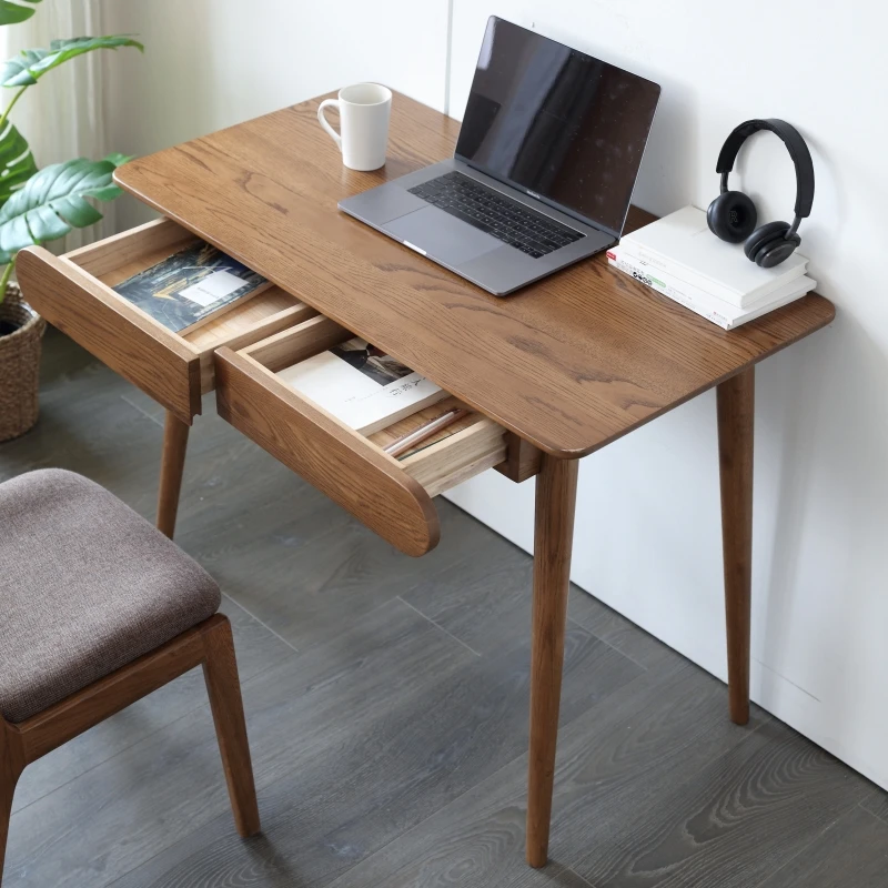 B3166 Nordic Style Solid Oak Wood Study Room Furniture Computer Table ...