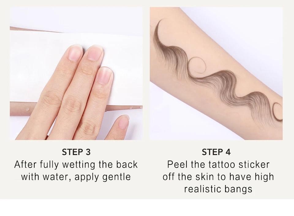 Custom Temporary Baby Hairline Tattoo Sticker Waterproof Edges for ...