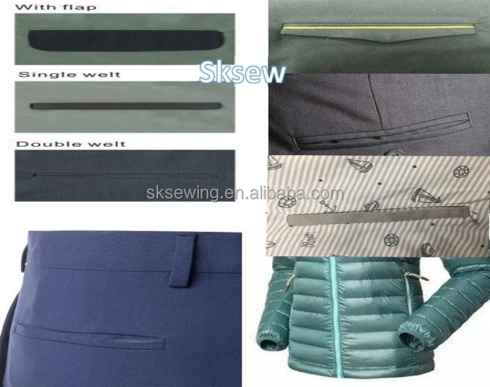Automatic Computer Trousers Welting Pocket Sewing Machine
