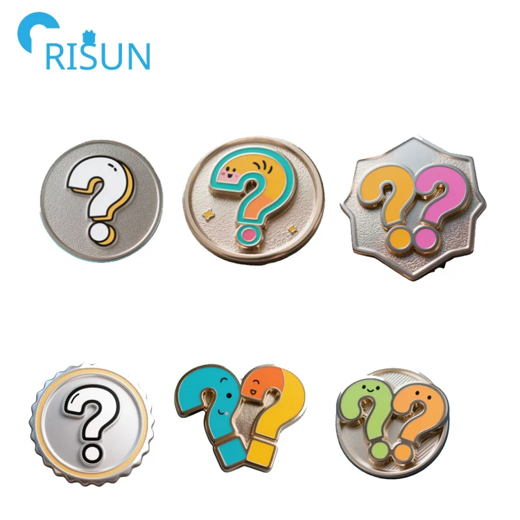 Wholesale Rainbow Solved Tipper Question Mark Soft Enamel Pin Custom ...