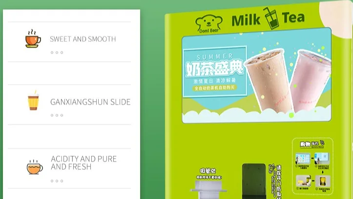 Smart Diy Milk Tea Vending Machine Robot Bubble Tea Equipment Vending ...